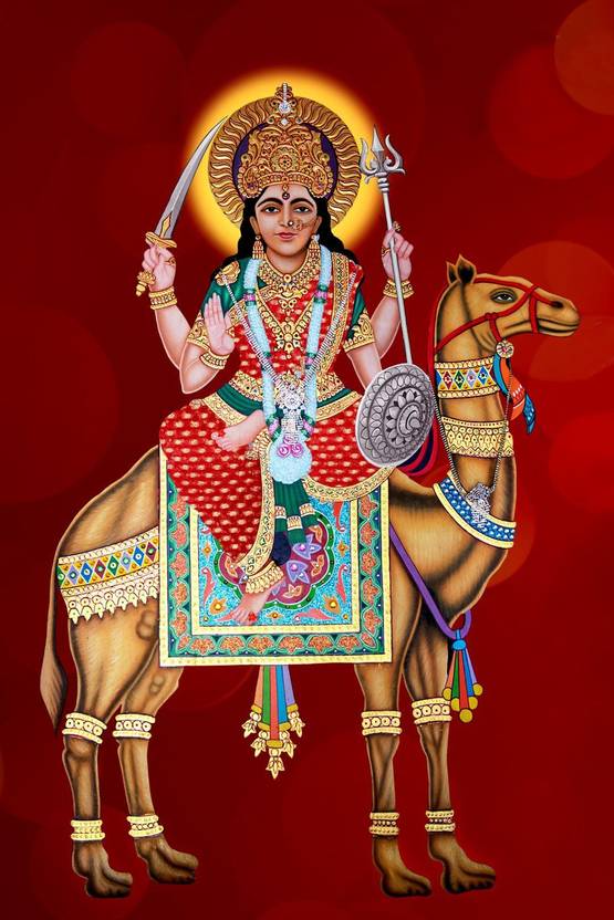 Momai Mataji Paper Art Wall Poster Without Frame (12x18 Inch) Paper ...