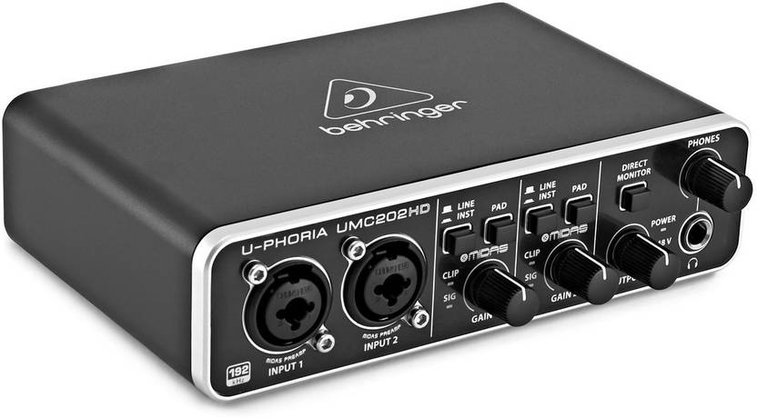 Behringer UMC202HD USB Audio Interface 2 Tracks Digital Multi-track ...