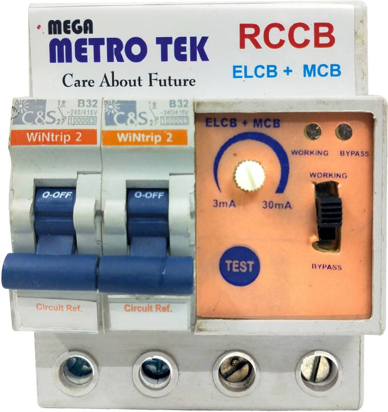 MLD ELCB 01 ELCB + RCCB + ISI MCB 32 A voltage protection MCB Price in ...