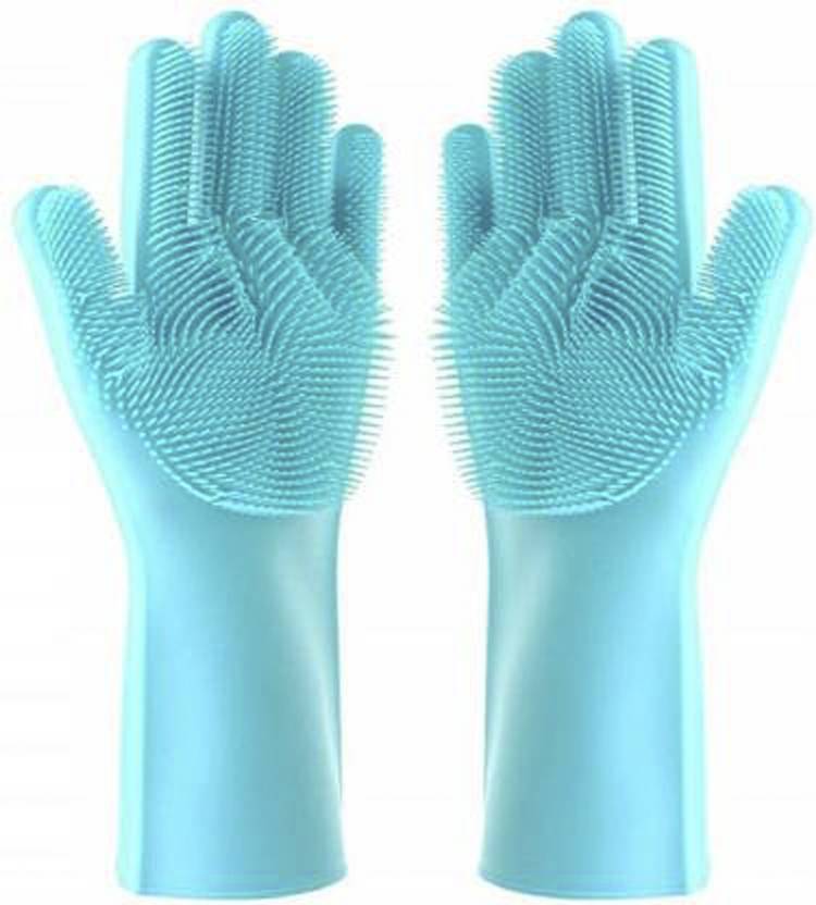 HUKBO Multifunctional Magical Silicone Heat Resistant Rubber Gloves Wet ...