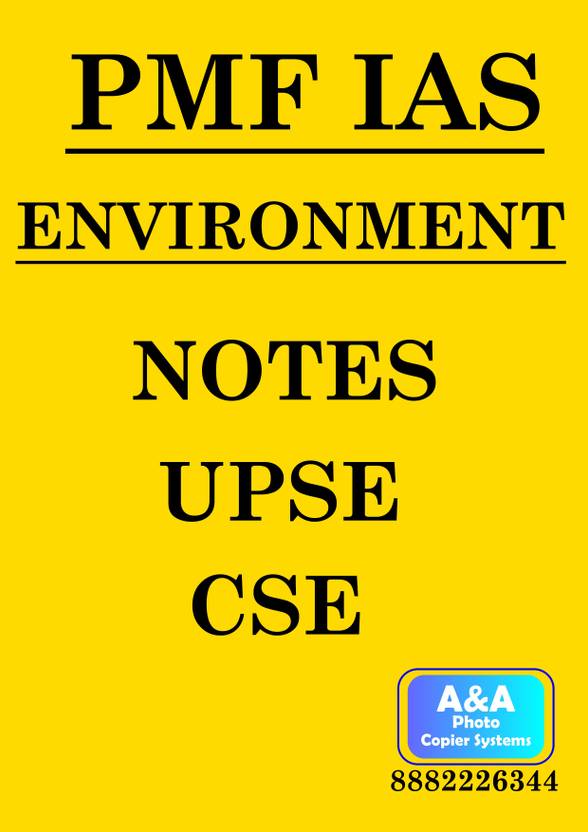 Pmf Ias - Environment - Notes For Ias /upsc: Buy Pmf Ias - Environment ...