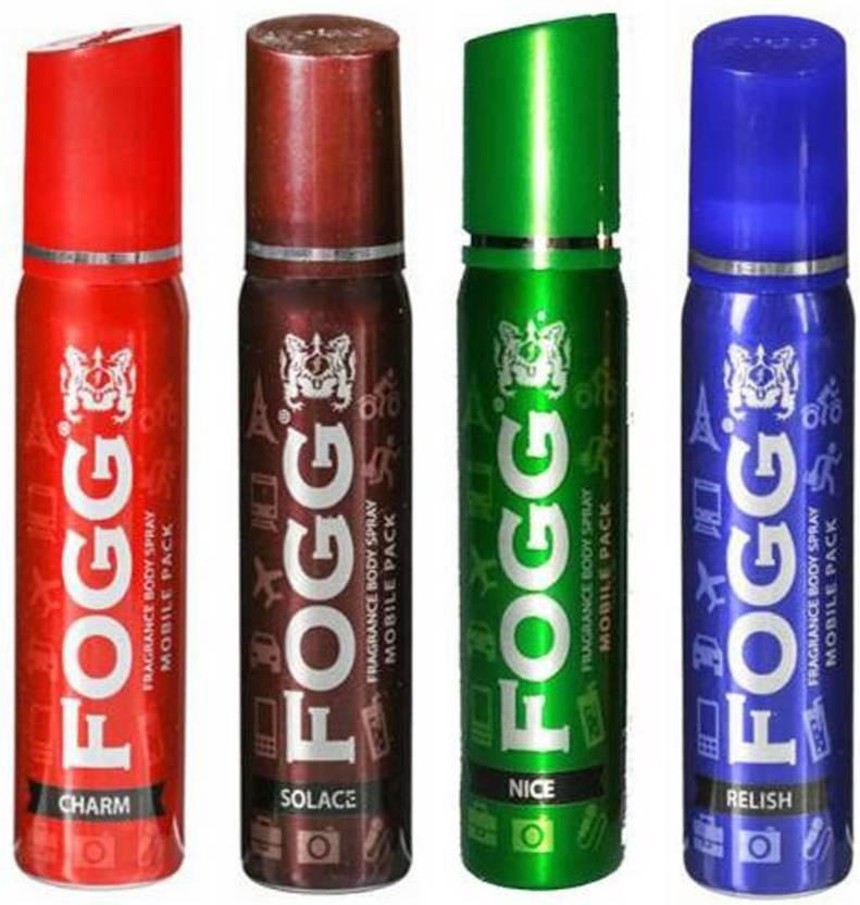 FOGG Body Spray Mobile Pack Pocket Deo Charm, Solace, Nice and Relish ...