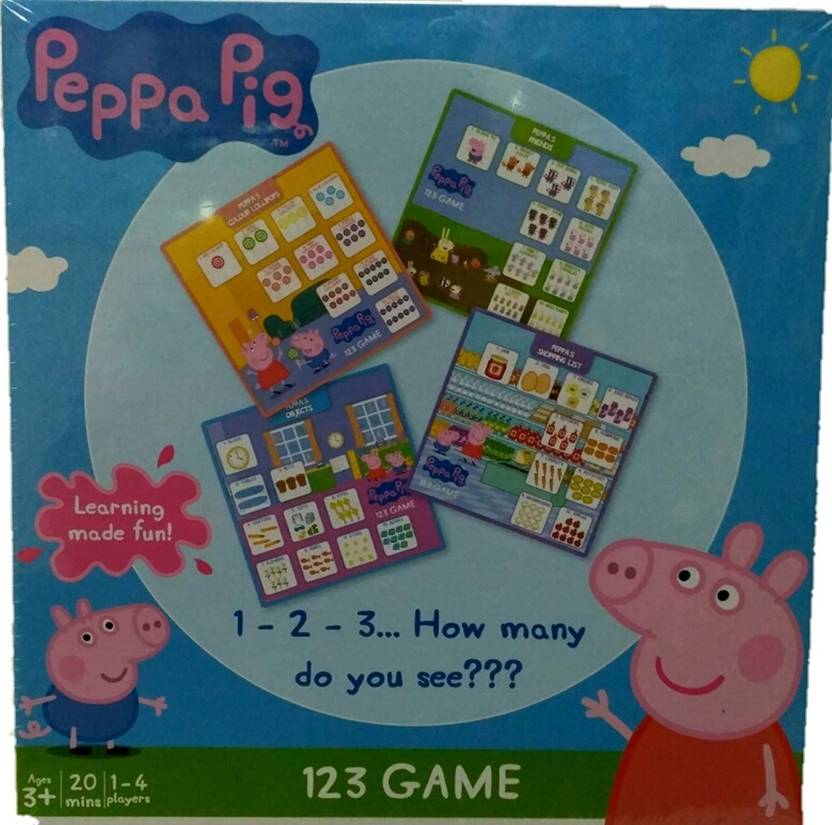 FUNSKOOL Peppa Pig 1 2 3 Party & Fun Games Board Game - Peppa Pig 1 2 3 ...