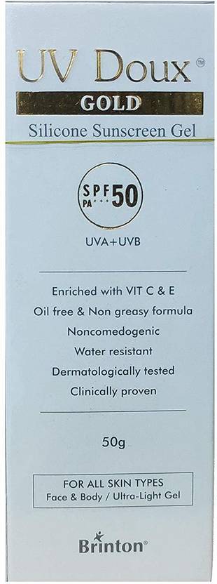 Brinton UV DOUX GOLD SILICONE SUNSCREEN GEL - SPF 50 PA+++ - Price in ...