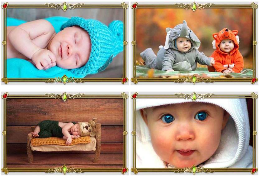 A Set of 4 Cute Baby Posters | Smiling Baby Poster | Poster for ...