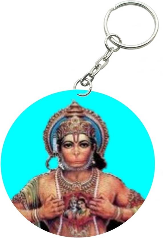 Gautamee Lord Hanuman ji Printed Round Shaped Key Chain Price in India ...