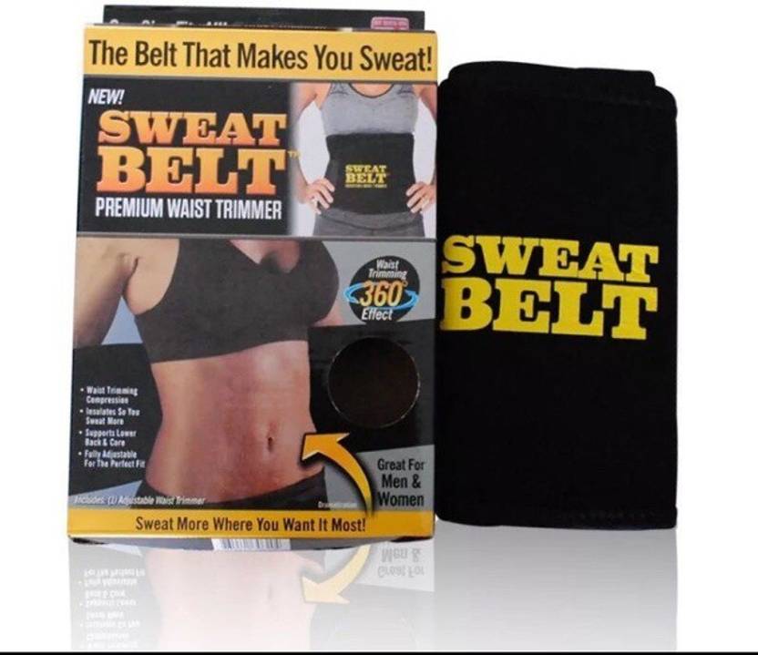 TrendShop Sweet Sweat Premium Waist Trimmer,Slimming Belt (Black ...
