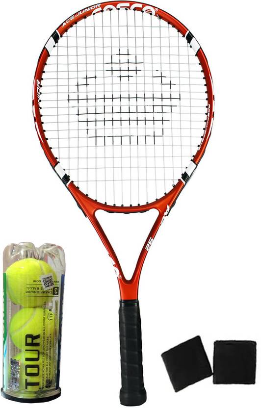 COSCO 1 Ace 26 Tennis Racquet and 1 Box "Tour" Tennis Ball + 2 Wrist ...