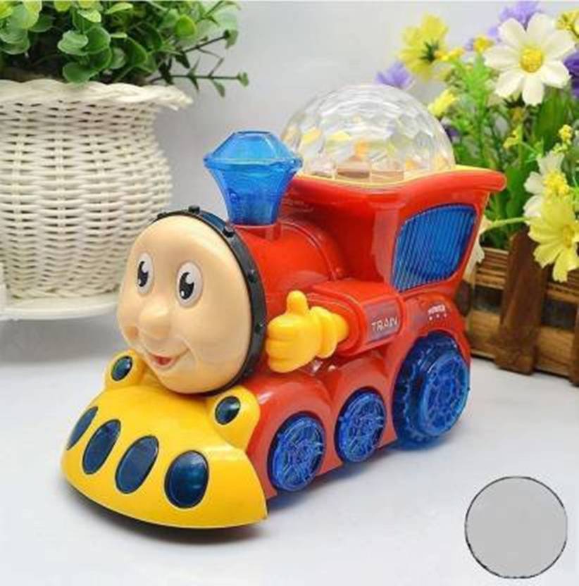 Hetkrishi Bump and Go Musical Engine Train with 4D Light and Sound Toy ...