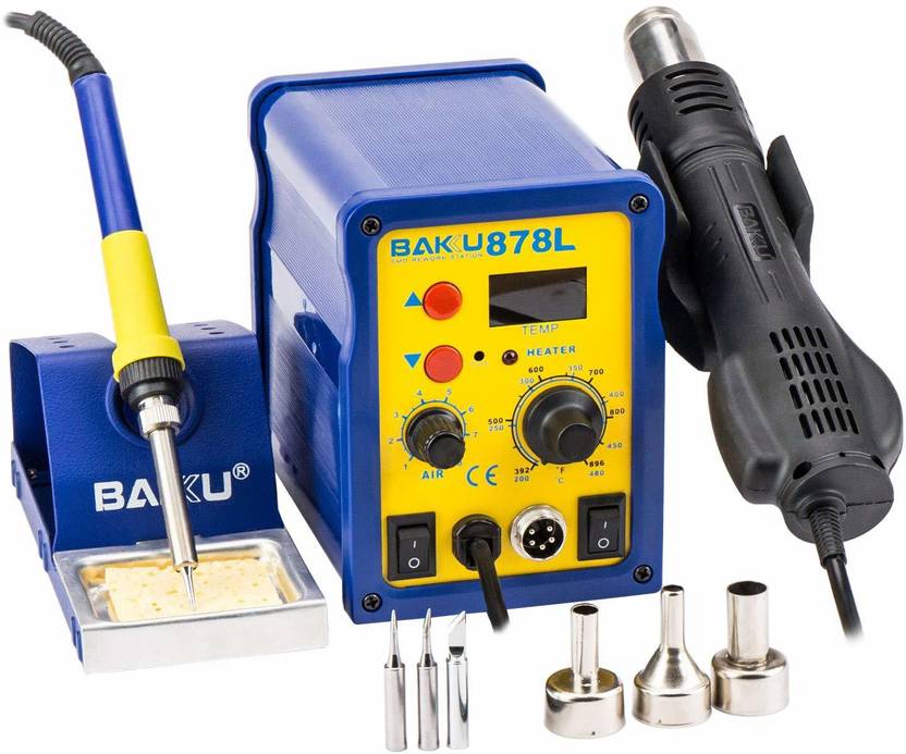 Baku 2 in 1 SMD Rework Soldering Station Iron Welder Hot Air Gun 470 W ...
