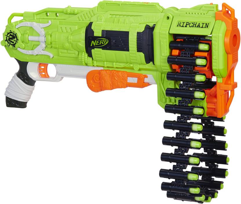 Nerf Zombie Strike RevReaper Blaster,Fast Firing Guns & Darts - Zombie ...