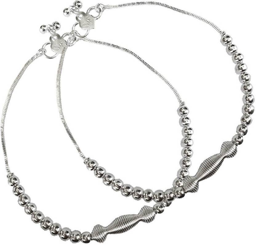 Anmol ANMOL Indian Traditional Jewellery Silver Plated White Metal ...