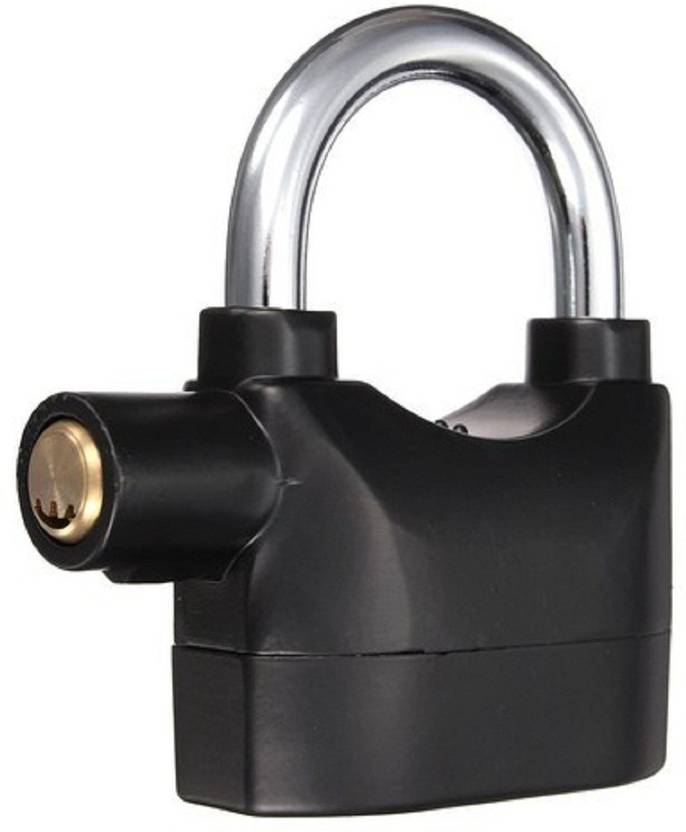 DRMS STORE Security Alarm Padlock Safety Lock black - Price in India ...