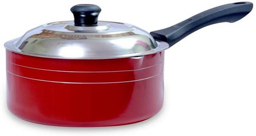 kitchen classic Sauce pan 160 mm red Sauce Pan 16 cm diameter with Lid ...