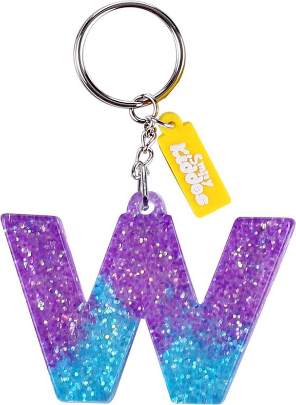 smily kiddos Sparkle Alphabet 'W' Key chain | kids key chain | School ...