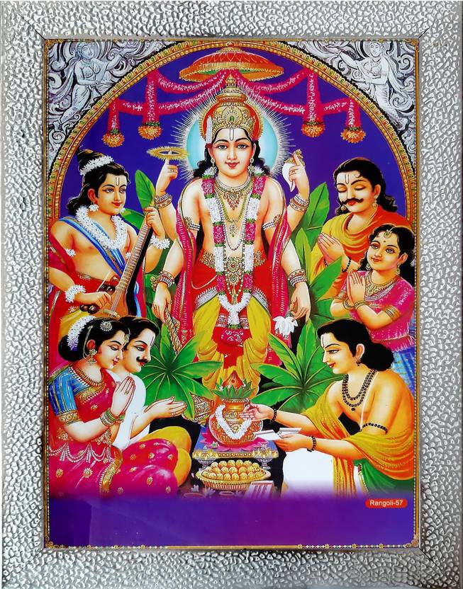 Art collection Shree Satya narayan bhagwan ji Religious Frame Price in ...