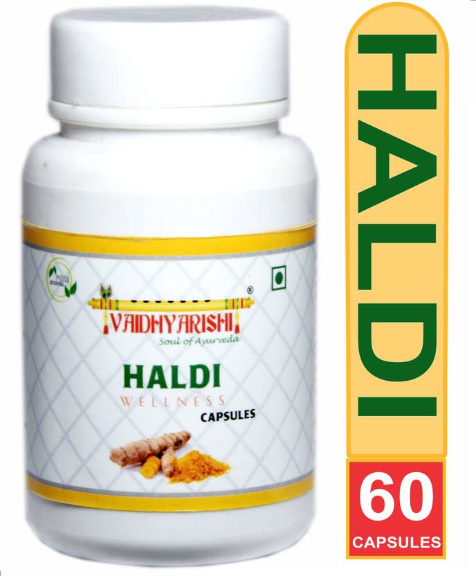 VAIDHYARISHI HALDI CAPSULES 100% NATURAL (60 Tablets) Price in India ...