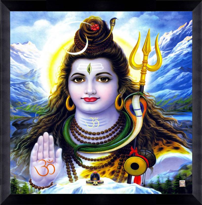 CATALOGWALA God Mahadev Elegant Poster Photo Frame Digital Reprint 12 ...