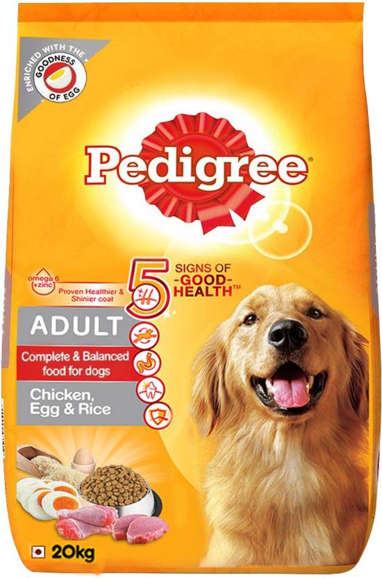 PEDIGREE (High Protein Variant)Egg, Rice Chicken 20 kg Dry Adult Dog ...