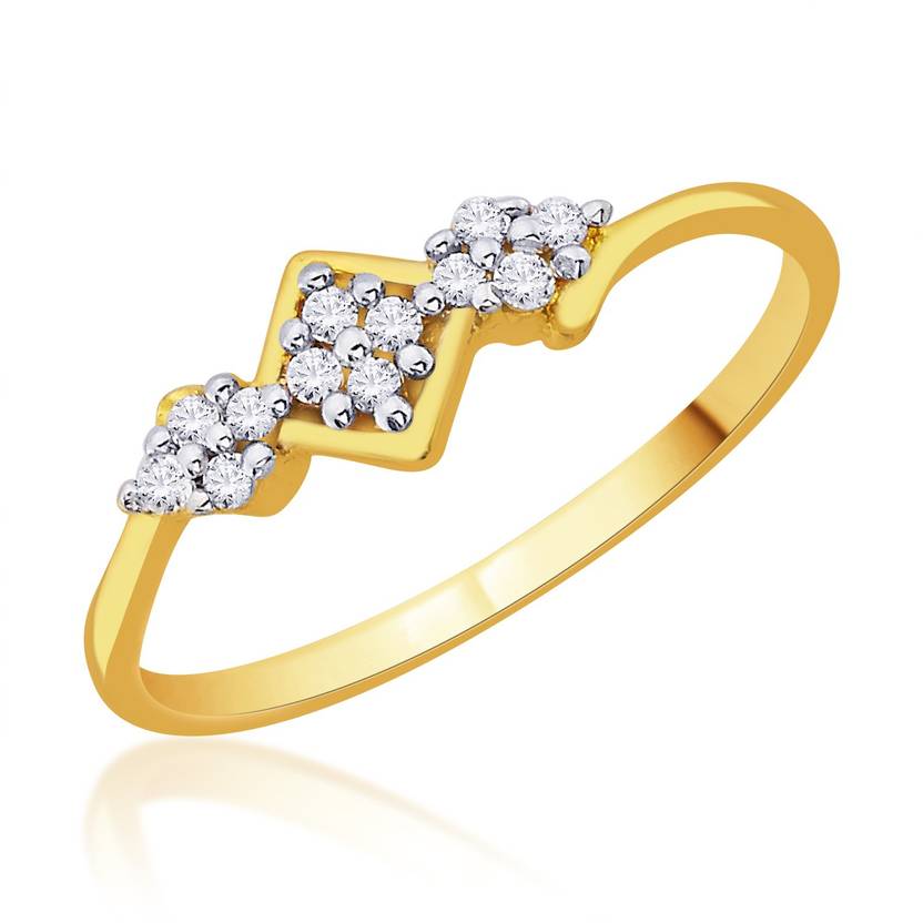 KARATCRAFT Triona Ring 22kt Swarovski Zirconia Yellow Gold ring Price ...