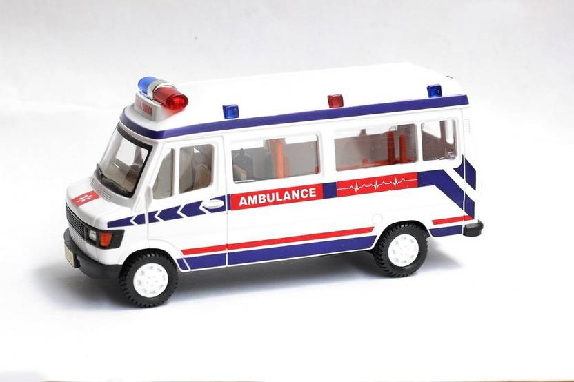 PEZYOX Ambulance Toy for Kids with Light & Siren Sound Effects – Pull ...
