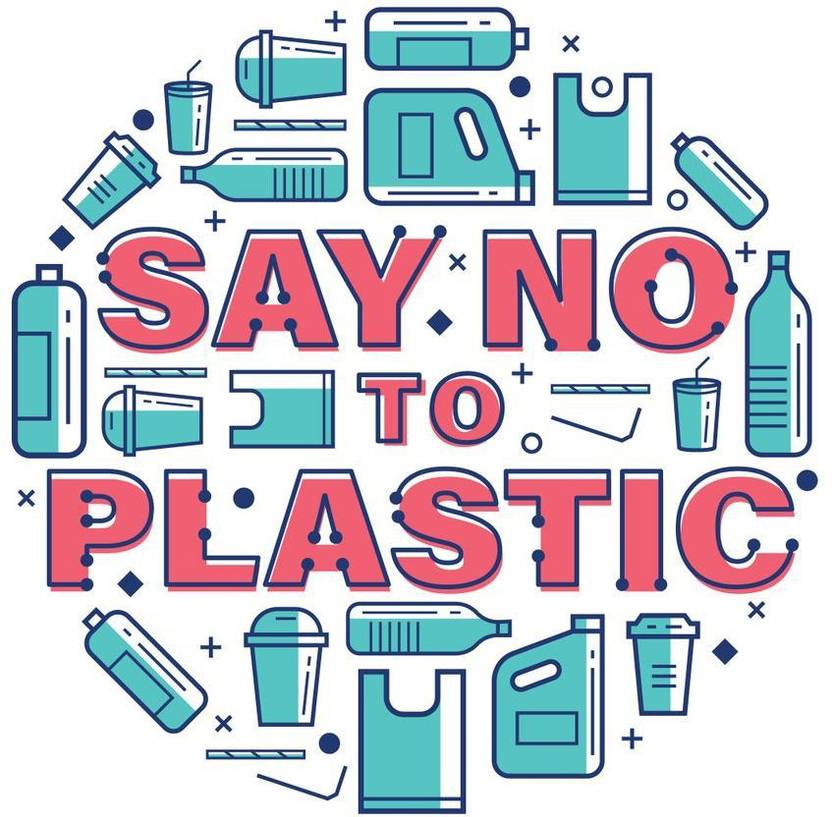 say no to plastic |save environment|NO plastic|save earth|size:12x18 ...