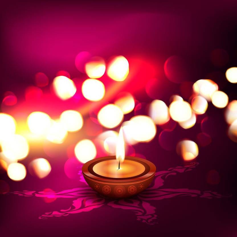 background blur with diya |festival poster|diwali poster| Paper Print ...