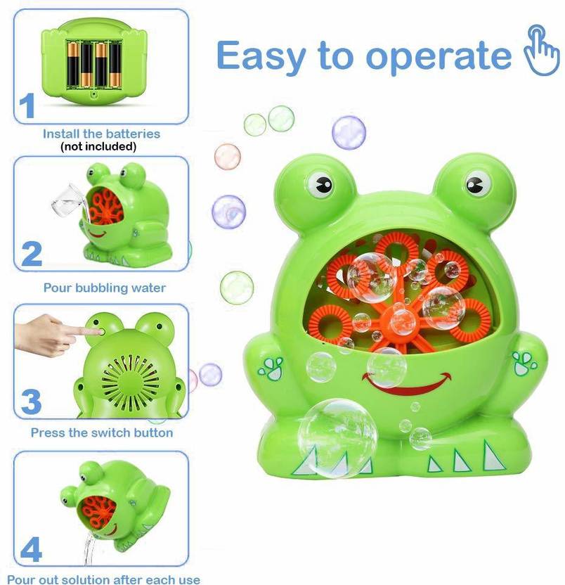Wembley Toys Crazy Frog Bubbles Automatic Bubble Blowing Machine Toy ...