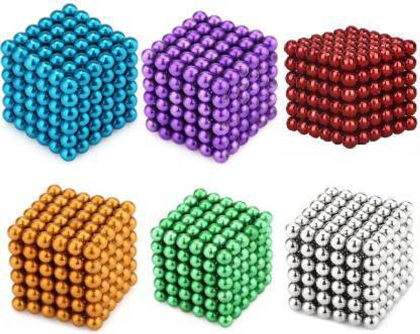 Psyche Magnetic Balls 3 Mm 1296 Balls Stress Relief Educational Toys Six Colors Magnetic