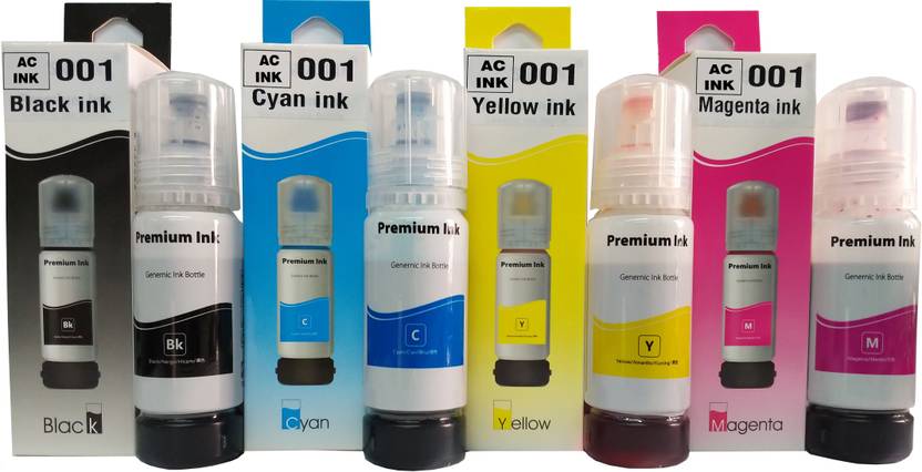AC 001 Black Compatible ink bottal For Use With Printers: Epson L3108 ...