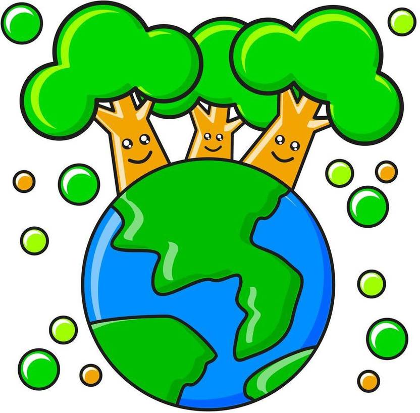 cute tree go green sticker poster|save earth|save nature|globar warming ...