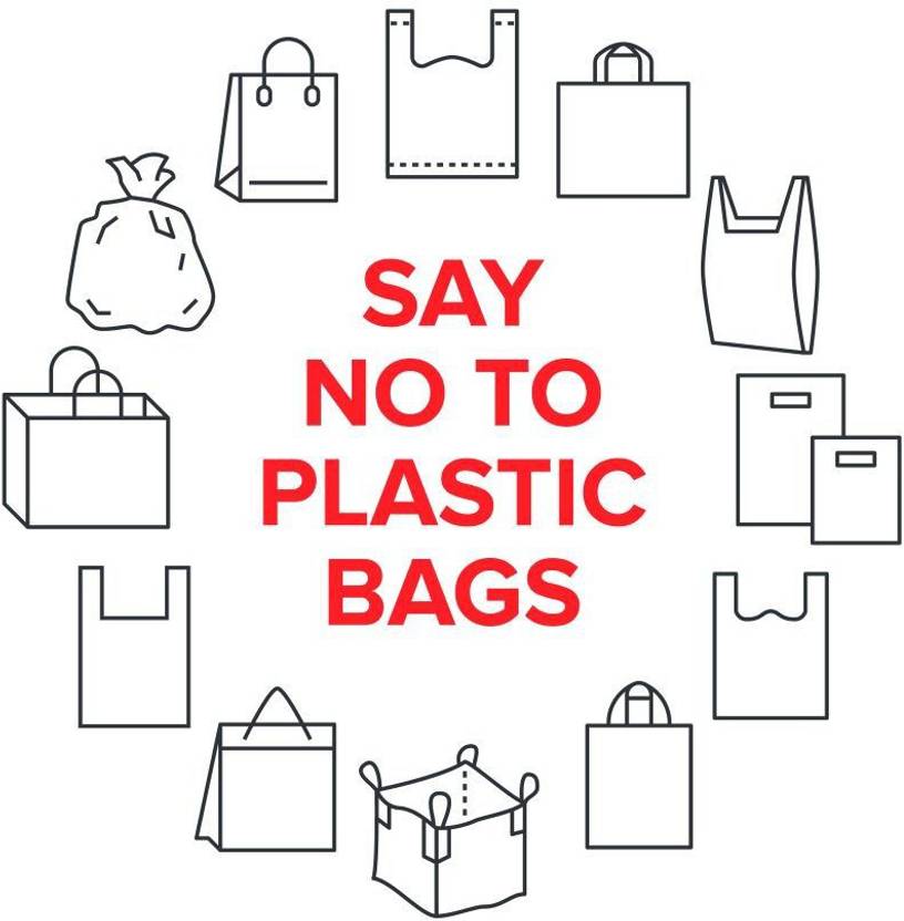 say no to plastic sticker poster|save environment|NO plastic| Paper ...