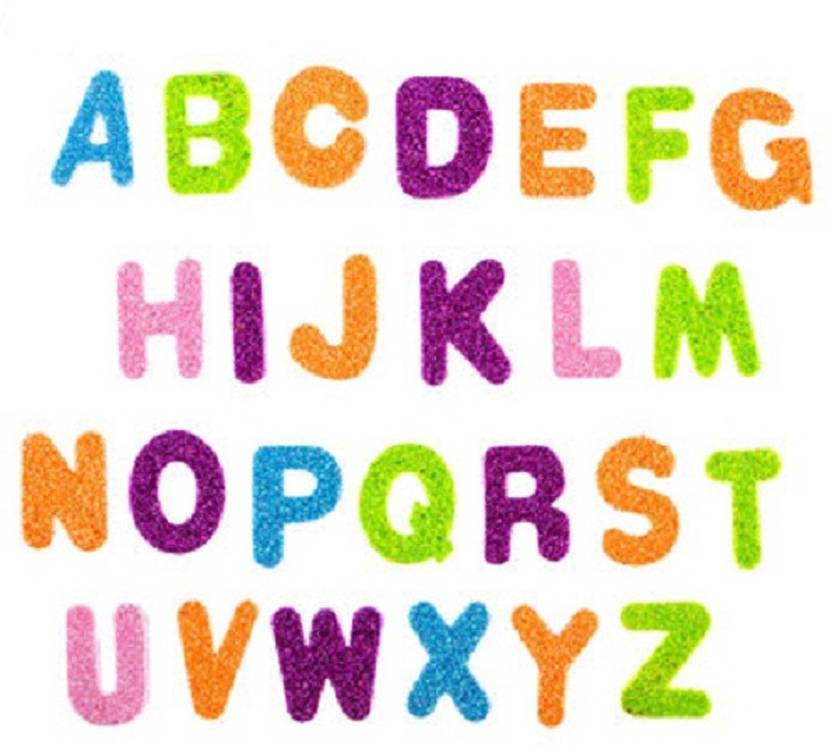 smooth&style Large vinyl Sticker Alphabet Sticker For Kids Set of 26 ...
