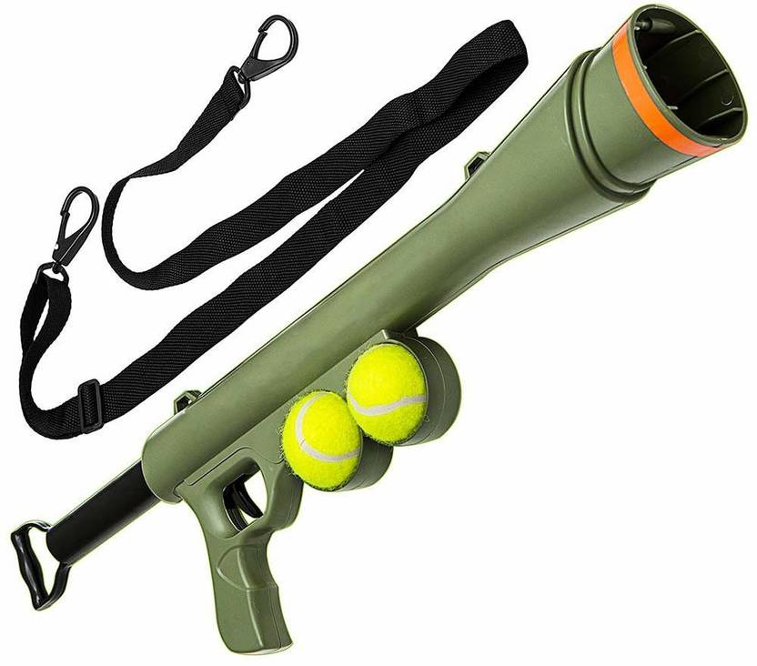 Goofy Tails Bazooka Ball Launcher Gun with 2 Pcs Tennis Ball & Strap ...