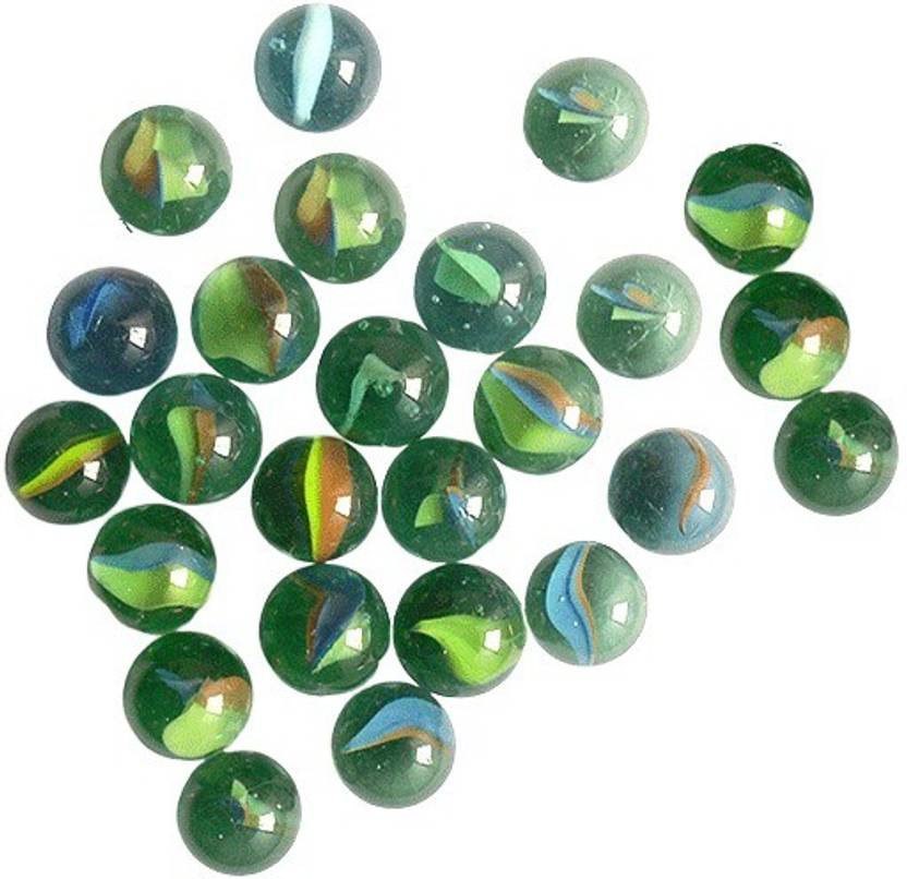 OrchidWala 25 Pc Glass Marble - Crystal Clear Marble Goti for toys - 25 ...