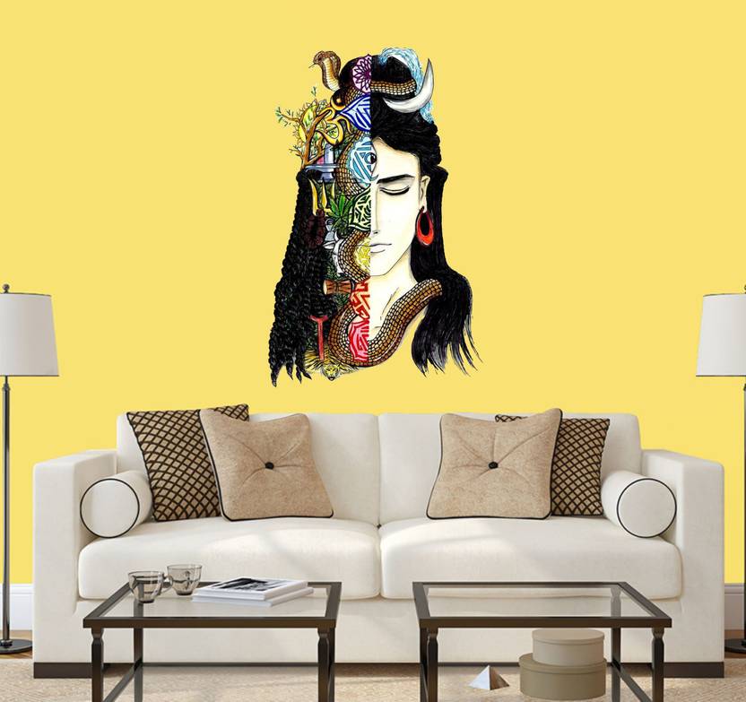 Sticker Hub Lord Shiva Wall Sticker | Wall Sticker for Living Room ...
