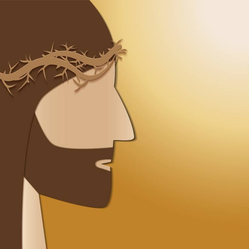 KD Jesus yellow bg Sticker Poster|Religious poster|Christian Poster ...