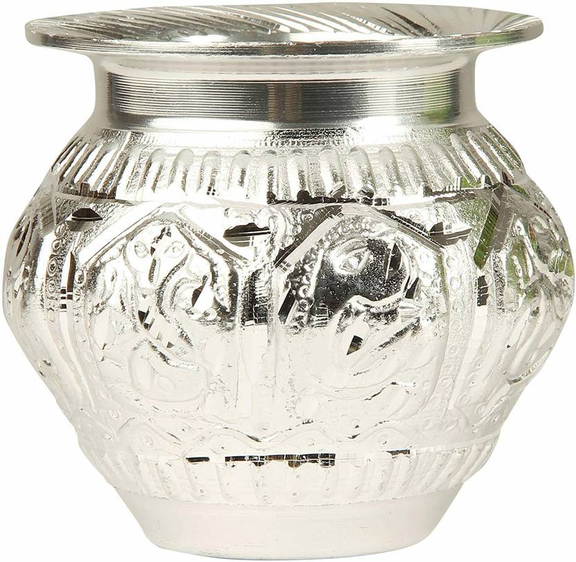 Flipkart.com | Madura Traders Metal Kalasa Sombhu Silver Plated Kalash