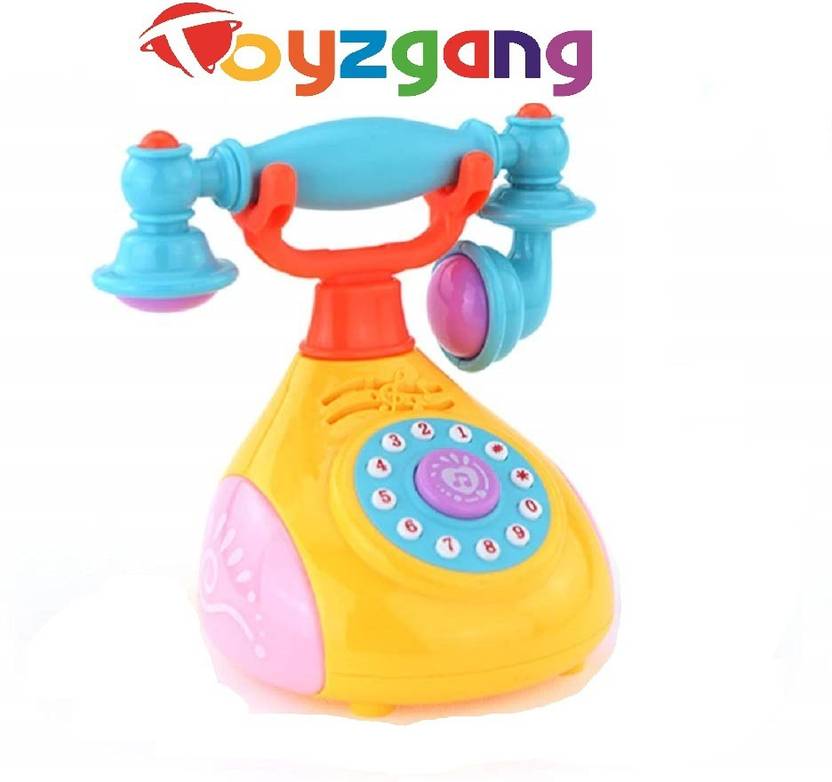 TOYZGANG Kids Retro Style Landline Telephone Musical Phone Toy - Kids ...