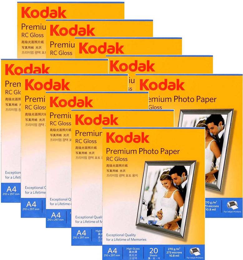 Flipkart.com | KODAK RC (Resin Coated) A4 (210x297mm) Photo Paper ...