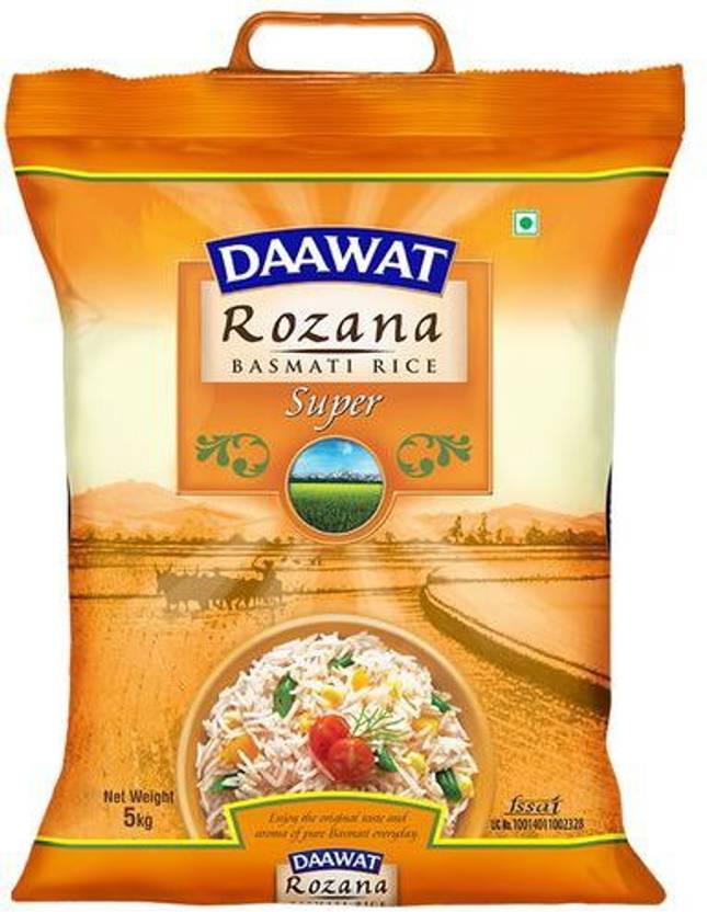 Daawat Basmati Rice - Rozana Super 90, 5 kg Basmati Rice (Long Grain ...