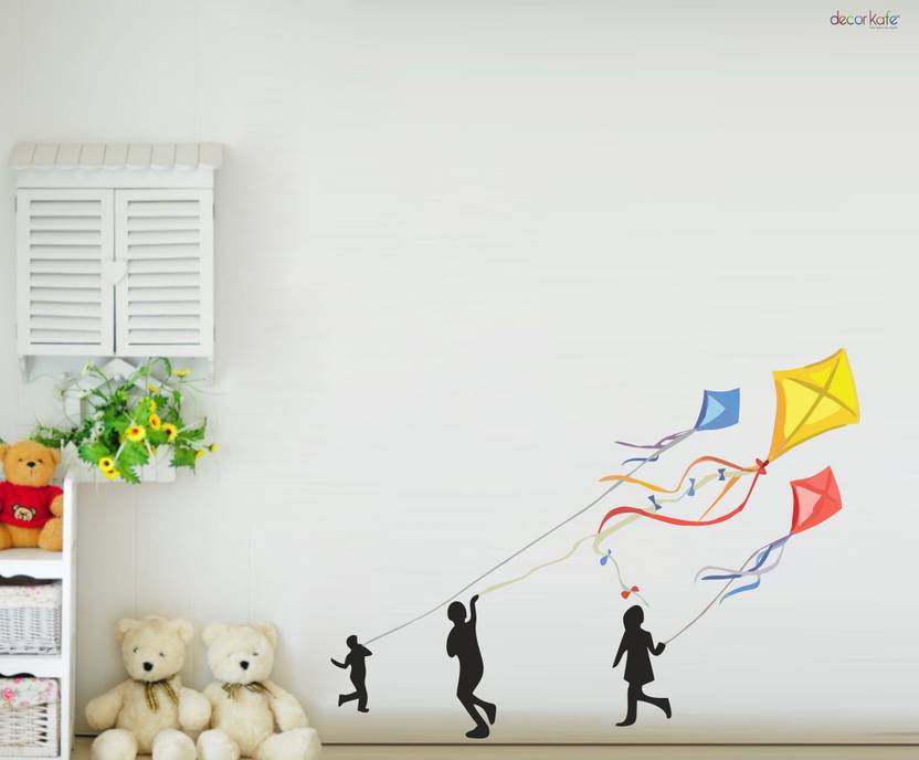 Sticker Hub 26 cm kite flying kids Wall stickers PVC Vinyl, 67CM X 91CM ...