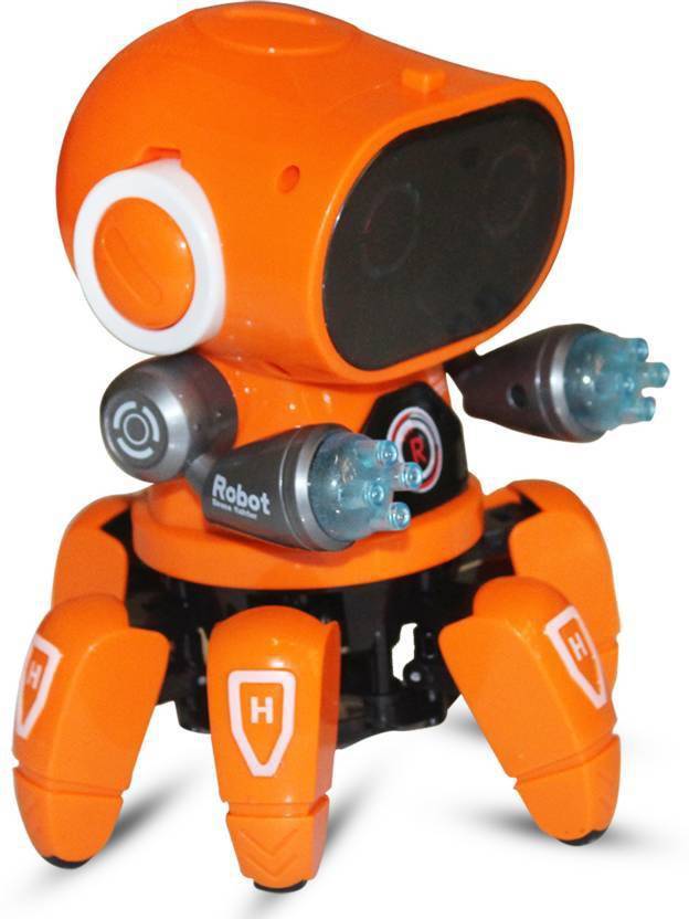 TANVI INTERNATIONAL Musical And 3D Light Effects 6 Leg Bot Robot Toy ...