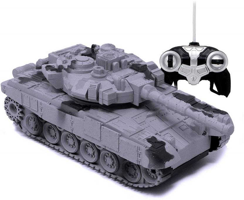 FIDDLERZ Remote Control Army Battle Tank 360 Rotating Turret with Light ...