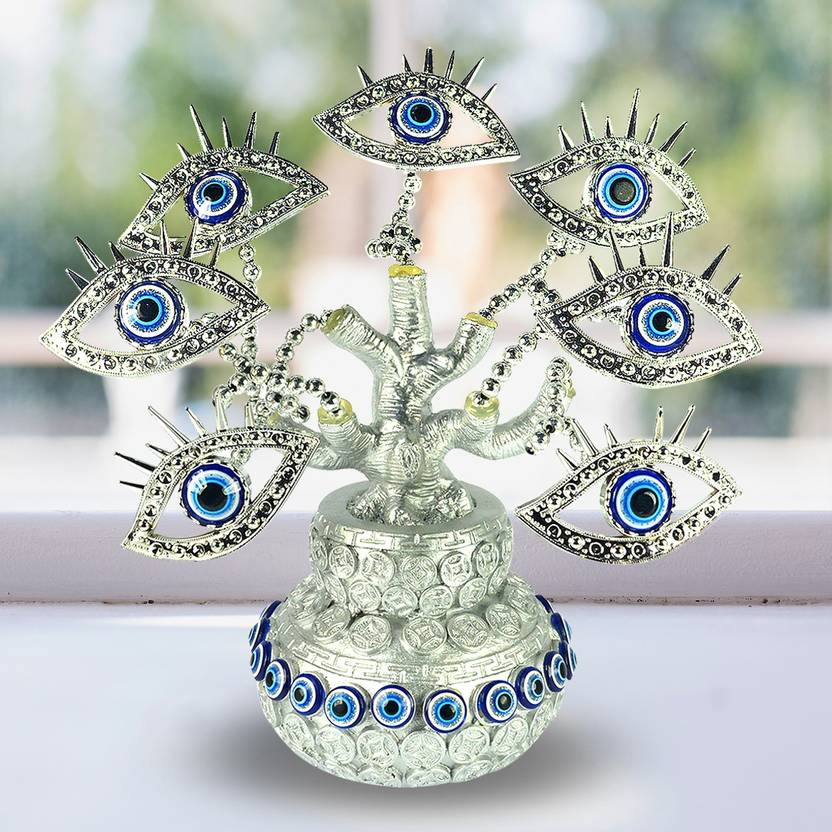 REIKI CRYSTAL PRODUCTS Evil Eye Tree Artificial Plant Bonsai Tree Feng ...