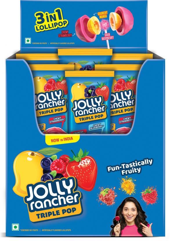 Jolly Rancher Triple Pop Assorted Pouch 190gm Mix Lollipop Price in ...
