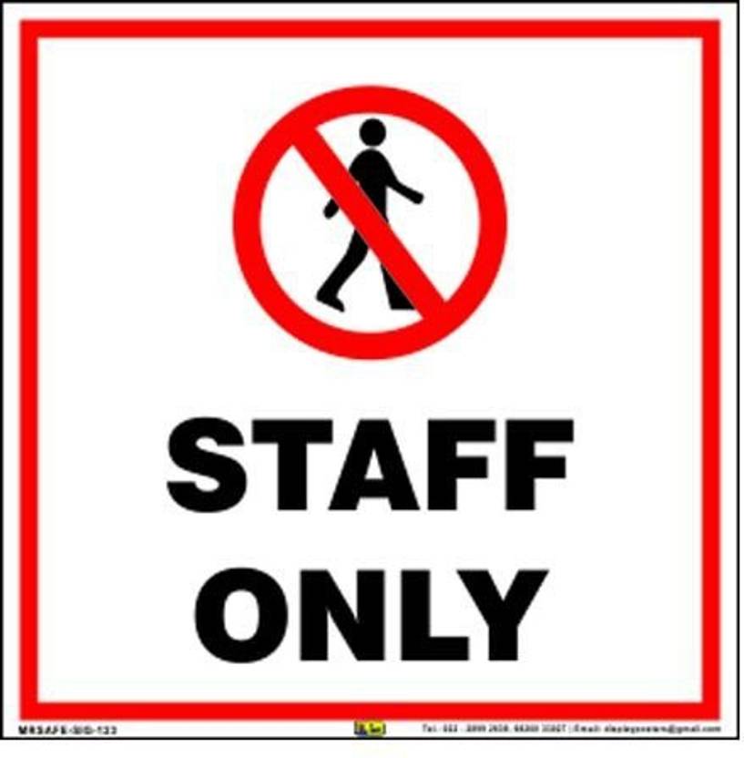 Mr. SAFE Staff Only Sign In PVC Sticker (8 Inch X 8 Inch) Emergency ...