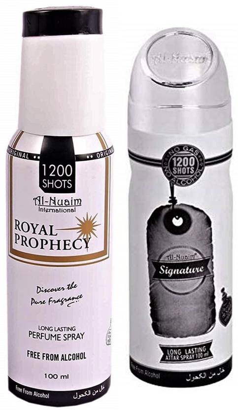 Al Nuaim Royal Prophecy & Signature Perfume Spray 1200 Shots Deodorant ...