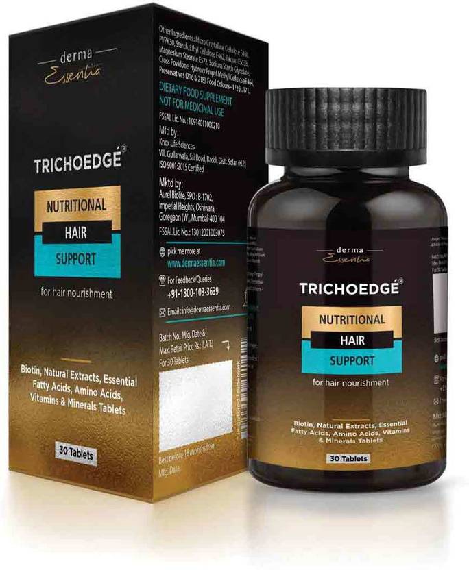 Trichoedge Nutritional Hair Support Tablets for Hair growth & Hair ...