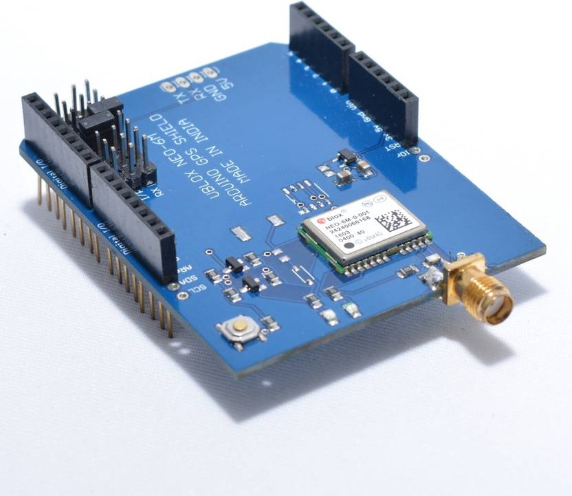 MAKER AND HACKER Ublox NEO-6M Arduino GPS Shield MADE IN INDIA ...